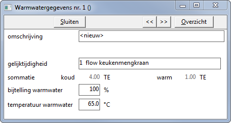 Warmwaterapparaten en Maximum moment volumestroom